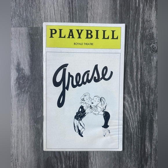 Royale Theatre | Art | Grease Musical Playbill Royale Theatre 6s70s Era ...